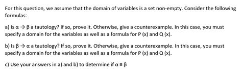 A For This Question We Assume That The Domain Of Chegg Com