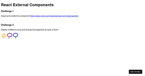 React External Components Forked Codesandbox