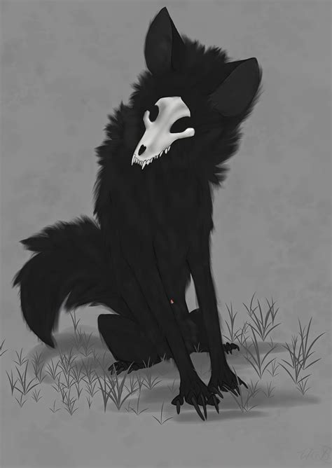Black Wolf Furry Art A Cartoon Character Holding A Cell Phone In Front