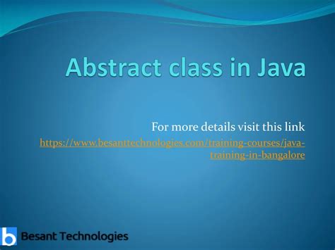 Ppt Abstract Class In Java Powerpoint Presentation Free Download Id8435033