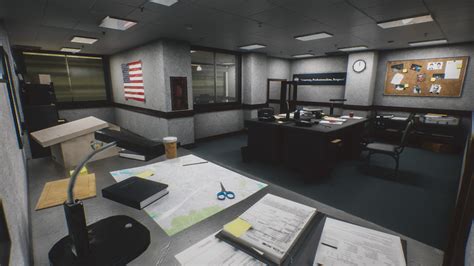 Artstation Police Station And Interrogation Room