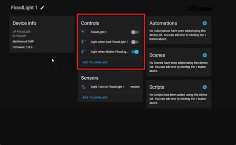Unifi Protect Integration Floodlight Configuration Home Assistant