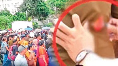 ඉසුරුපායේ උද්ඝෝෂණය අතරතුර පොලිස් නිලධාරීන්ව ආයුධයකින් කැපුවේ හමුදා