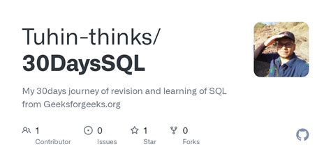 Github Tuhin Thinks30dayssql My 30days Journey Of Revision And Learning Of Sql From