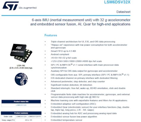 Eye On Npi St Lsm6dsv32x 6 Axis Imu With 32 G Accelerometer Eyeonnpi