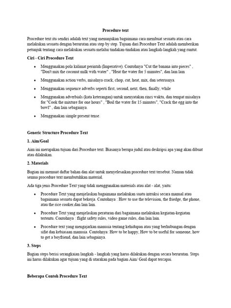 Kelas 7 Procedure Text Download Free Pdf I Phone Foods