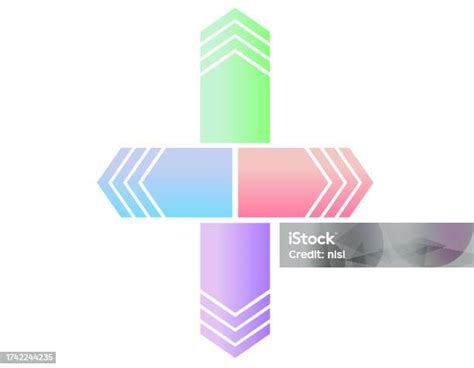 Arrow Icon Pointing Up Down Right Left An Arrow With A Triangular Pointer Stock Illustration