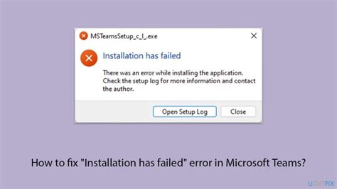 how to fix installation has failed error in microsoft teams