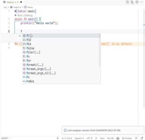 Code Completion Not Working In Tokio Main Issue 13355 Rust