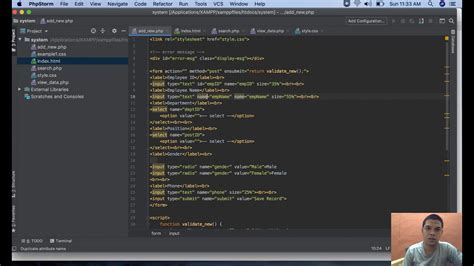 Validation Add New Record Form Youtube