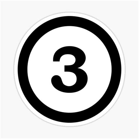 Number Three 3 Sticker For Sale By Tiaknight Redbubble