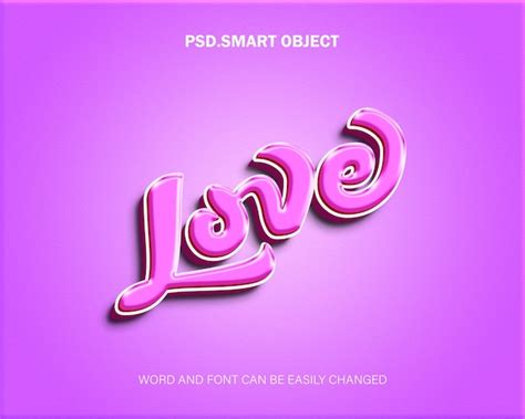 Premium Psd Love 3d Text Effect