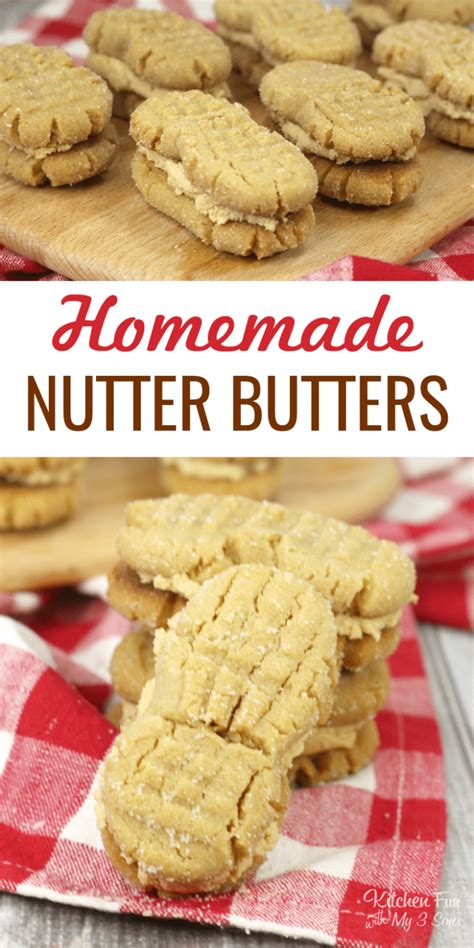 Chewy Homemade Nutter Butters Kitchen Fun With My Sons