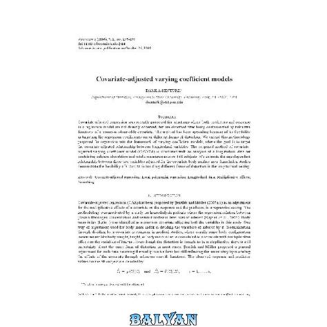 مدل های ضرایب متغیر تعدیل شده با متغیرهای کمکی وبلاگ کتابخانه دیجیتال بلیان