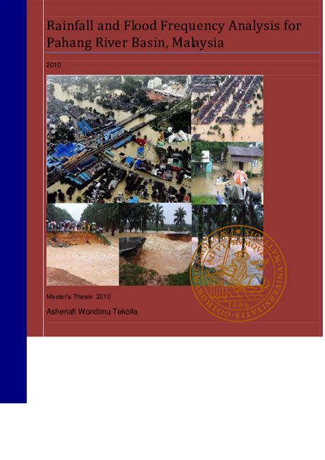 Pdf Rainfall And Flood Frequency Analysis In Pahang River Basin Malaysia