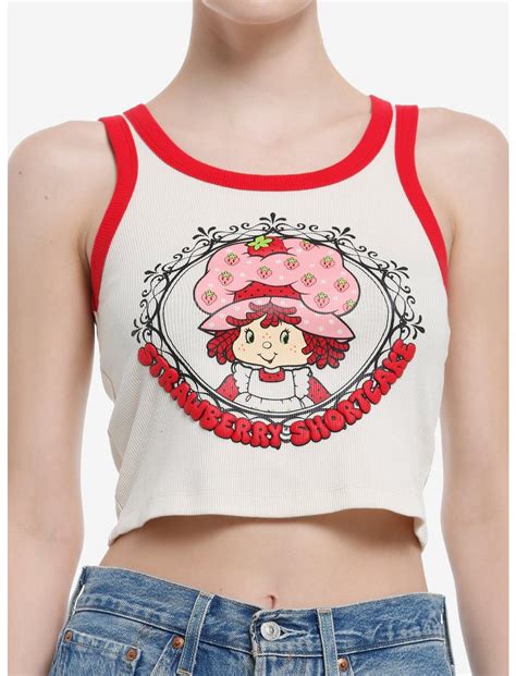 Strawberry Shortcake Vintage Frame Ribbed Girls Crop Tank Top Hot Topic