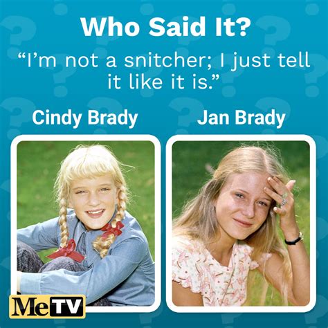 Metv Who Said It 🆚 Brady Bunch Edition Was It Cindy Or Jan Drop