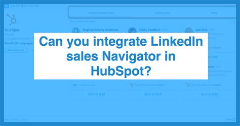 How To Integrate Linkedin Sales Navigator In Hubspot Anyleads
