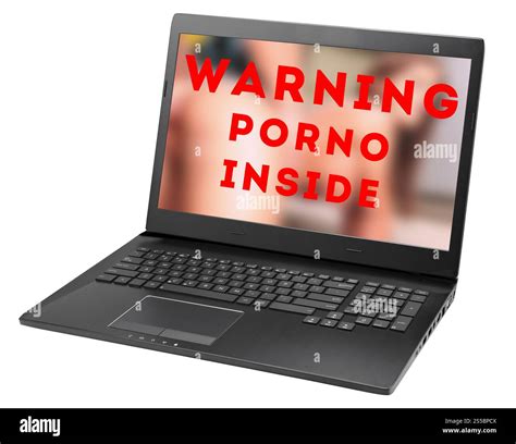 Laptop Computer Painted With Hazard Warning On Screen Laptop Computer