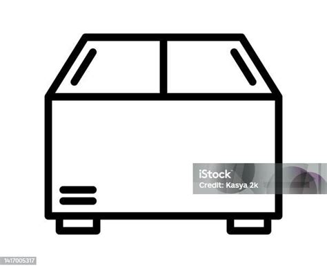 냉장고 플랫 라인 아이콘입니다 냉동고 차가운 음식 저장 프리지 쿨 박스 모바일 컨셉과 웹 디자인을위한 개요 사인 마스카라 상점 0명에 대한 스톡 벡터 아트 및 기타 이미지