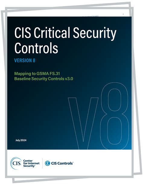 cis controls v8 1 mapping to gsma fs 31 baseline security controls v3 0