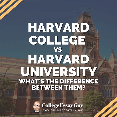 Harvard College Vs Harvard University Guide Examples College Essay Guy