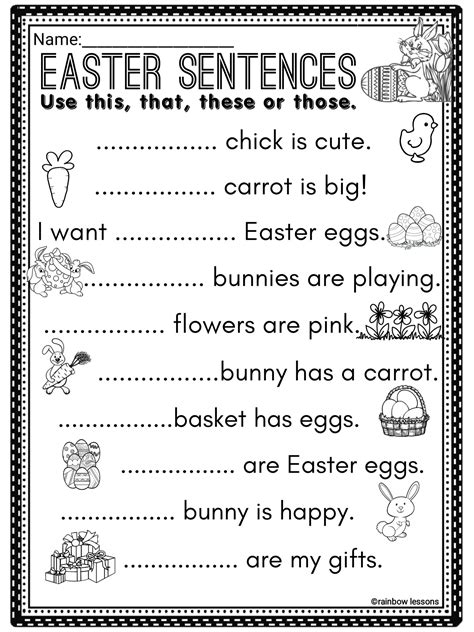 Easter Math And Literacy Worksheets Made By Teachers