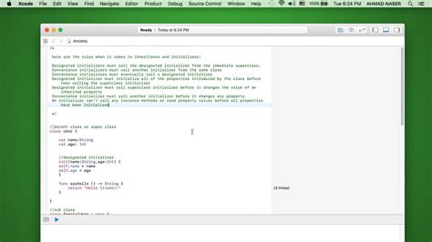 13 12 Convenience Initializer برمجة Xcode 8 And Swift 3 Youtube