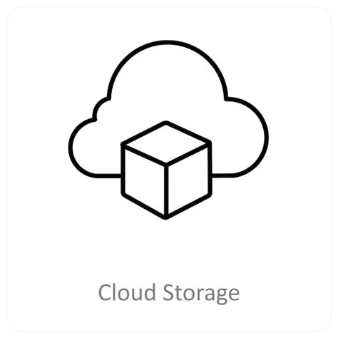 premium vector cloud storage and big data icon concept