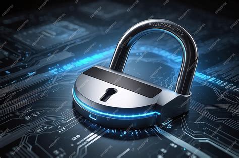 Premium Photo Cyber Security Concept Digital Padlock For Computing System Protection Of
