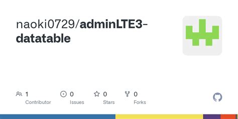 github naoki0729 adminlte3 datatable