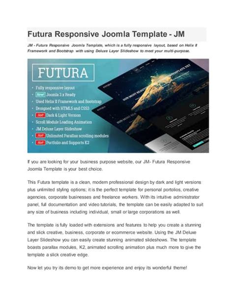 Corporate Responsive Joomla Template Pdf