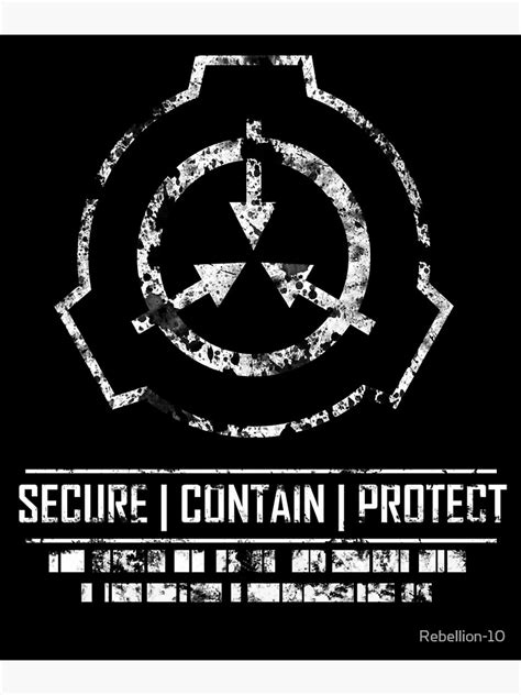 SCP Foundation Secure Contain Protect Symbol Poster By Rebellion 10 Redbubble