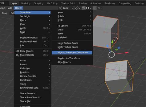 Modeling How To Match The Local Transforms To Another Object Without Rotating The Model