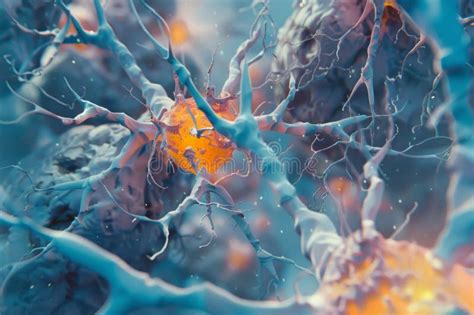 Neurons Abstract Background Connections Of Nerves In Microscope View Stock Image Image Of