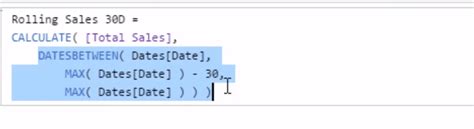 Calculate Rolling Totals Using Datesbetween In Power Bi Master Data