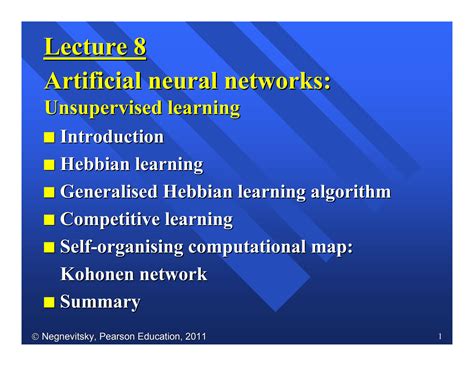 Solution Lecture 03 Artificial Neural Networks Unsupervised Learning