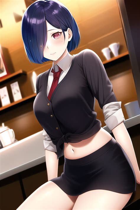 Rule 34 1girls Ai Generated Blue Hair Kirishima Touka Tagme Tokyo