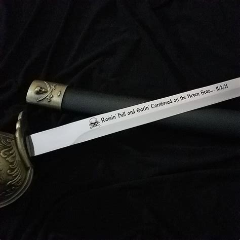 Personalized Pirate Cutlass Sword With Custom Engraved Blade Etsy