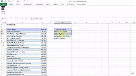 how to use a fuzzy lookup in excel excel in hindi