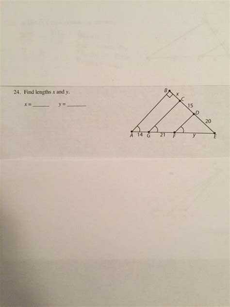 Solved Find Lengths X And Y X And Y