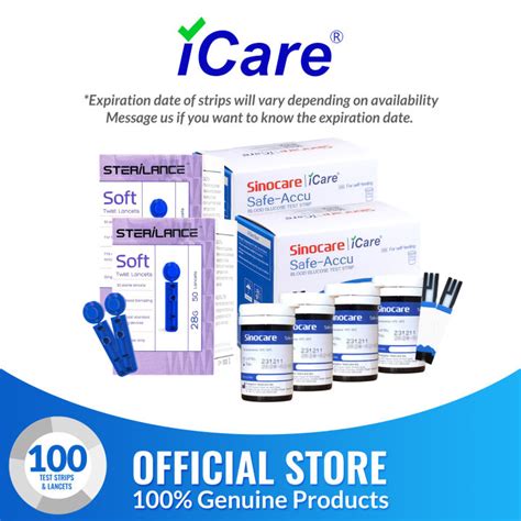 Icare® Safe Accu Glucose Test Strips And Lancets Only Compatible With