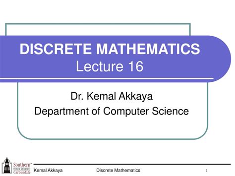 Ppt Discrete Mathematics Lecture 16 Powerpoint Presentation Free Download Id5544599