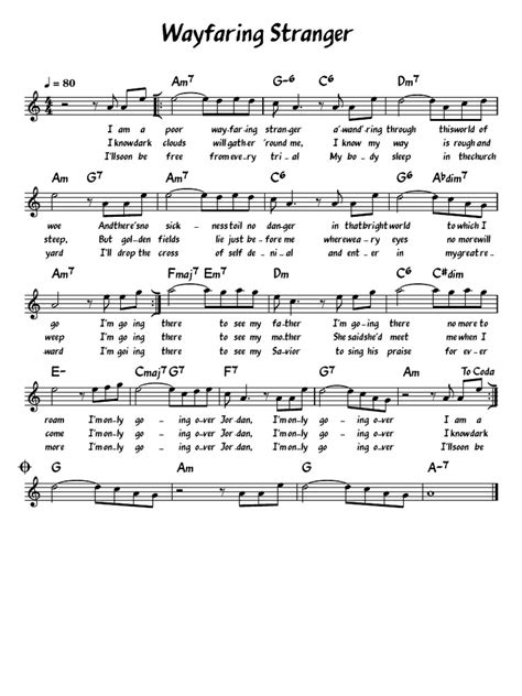 Wayfaring Stranger Lyrics And Chords Pdf