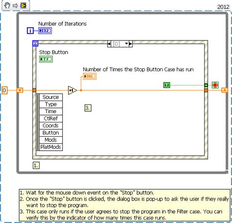 Simple Event Structure With A Filter Event Using Labview Ni Community