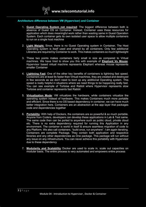 Telco Cloud 04 Introduction To Hypervisor Docker And Container Pdf