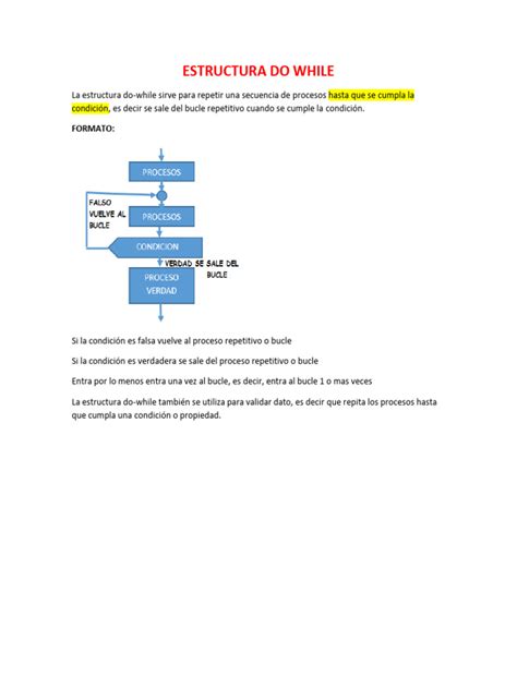 Estructura Do While Pdf
