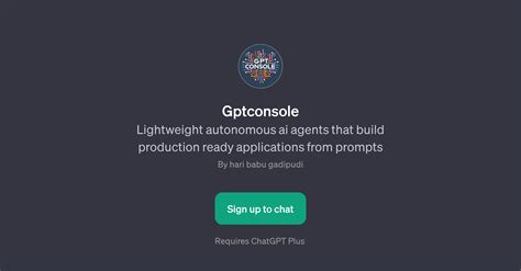 gptconsole ai tool for app development advice