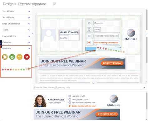 Working With The Feedback Signature Element Exclaimer Knowledge Base