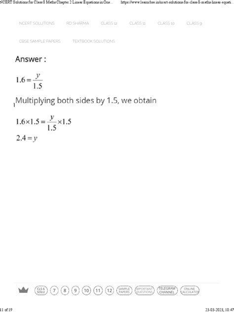 Ncert Solutions For Class 8 Maths Chapter 2 Linear Equations In One Variable Learn Cbse 4